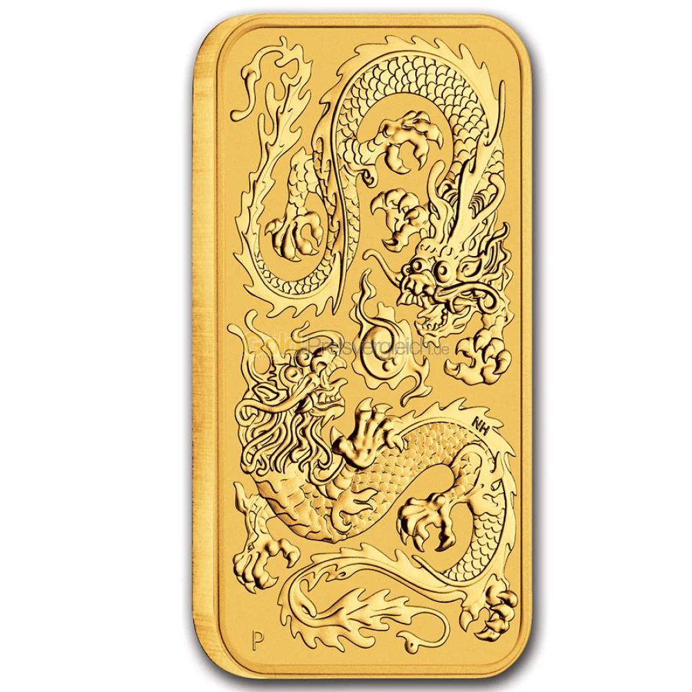Dragon Rectangular Gold Münzbarren Preisvergleich: Drache Rectangle ...